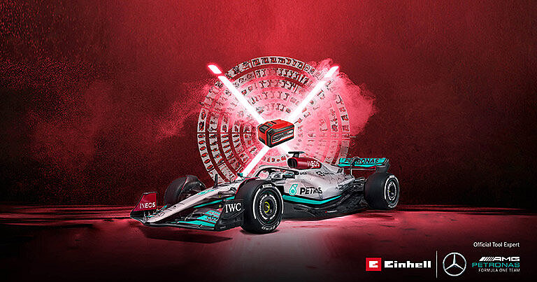 Einhell is partner of the Mercedes-AMG PETRONAS F1 Team